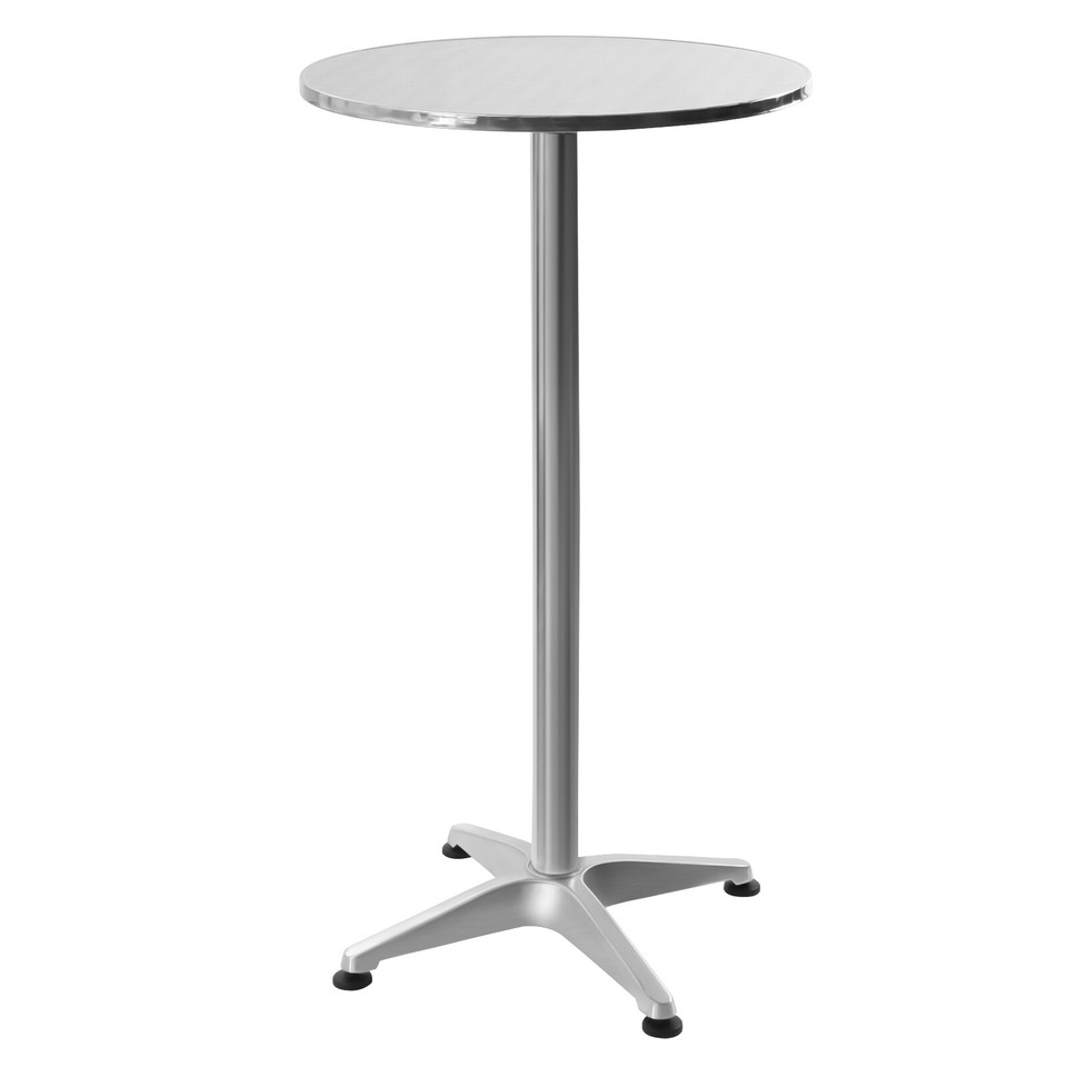 23.62" round Cocktail Bar Table with Metal Base, Rotatable Tall Bistro ...