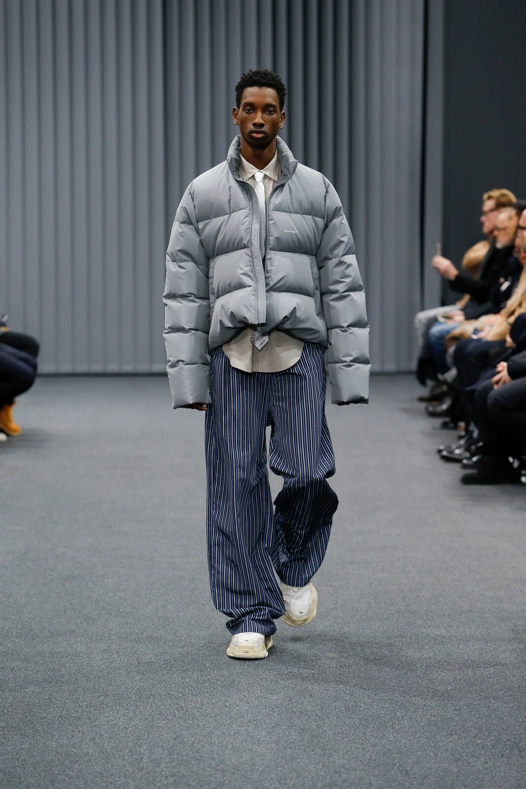 Runway Balenciaga Oversized Down Puffer Jacket, Grey,… - Gem