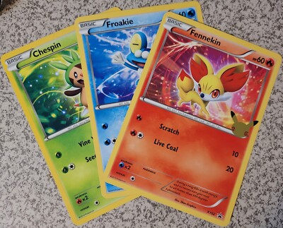 POKEMON 1st Partner Pack Jumbo Cards XY01 XY02 03 Chespin Fennekin ...