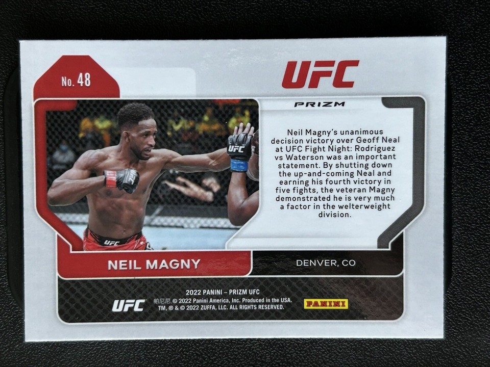 Neil Magny 2022 Panini Prizm UFC Cracked Pink Ice Prizm Card #48 | eBay