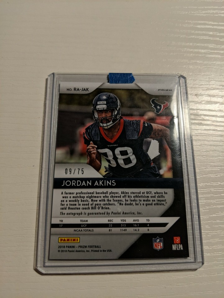 2018 Panini Prizm Rookie Green Ice Prizm Autograph Auto #JAK Jordan ...