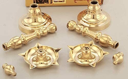 MULTI STORE ENTERPRISES Brass Diwali Puja Oil Diya (Fancy Samayi ...