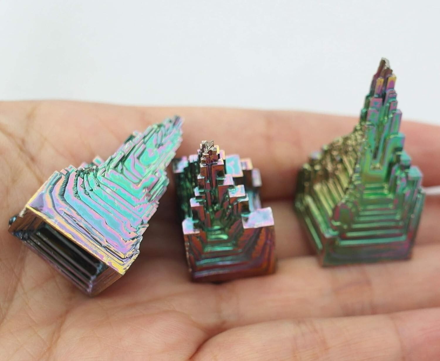 Bismuth Crystal Tower Aurora Bismuth Stone Mineral Specimen Desk Desk ...