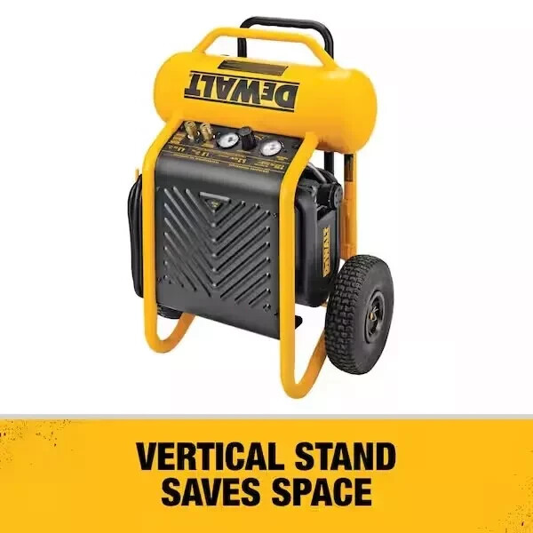 DEWALT 1.6HP 225PSI 4.5 Gallon, Oil-Free, Wheeled Air Compressor ...