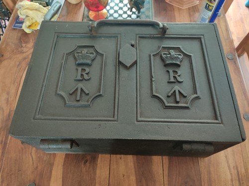 Antique Victorian 19th Century Cast Iron Military Paymaster Strongbox ...