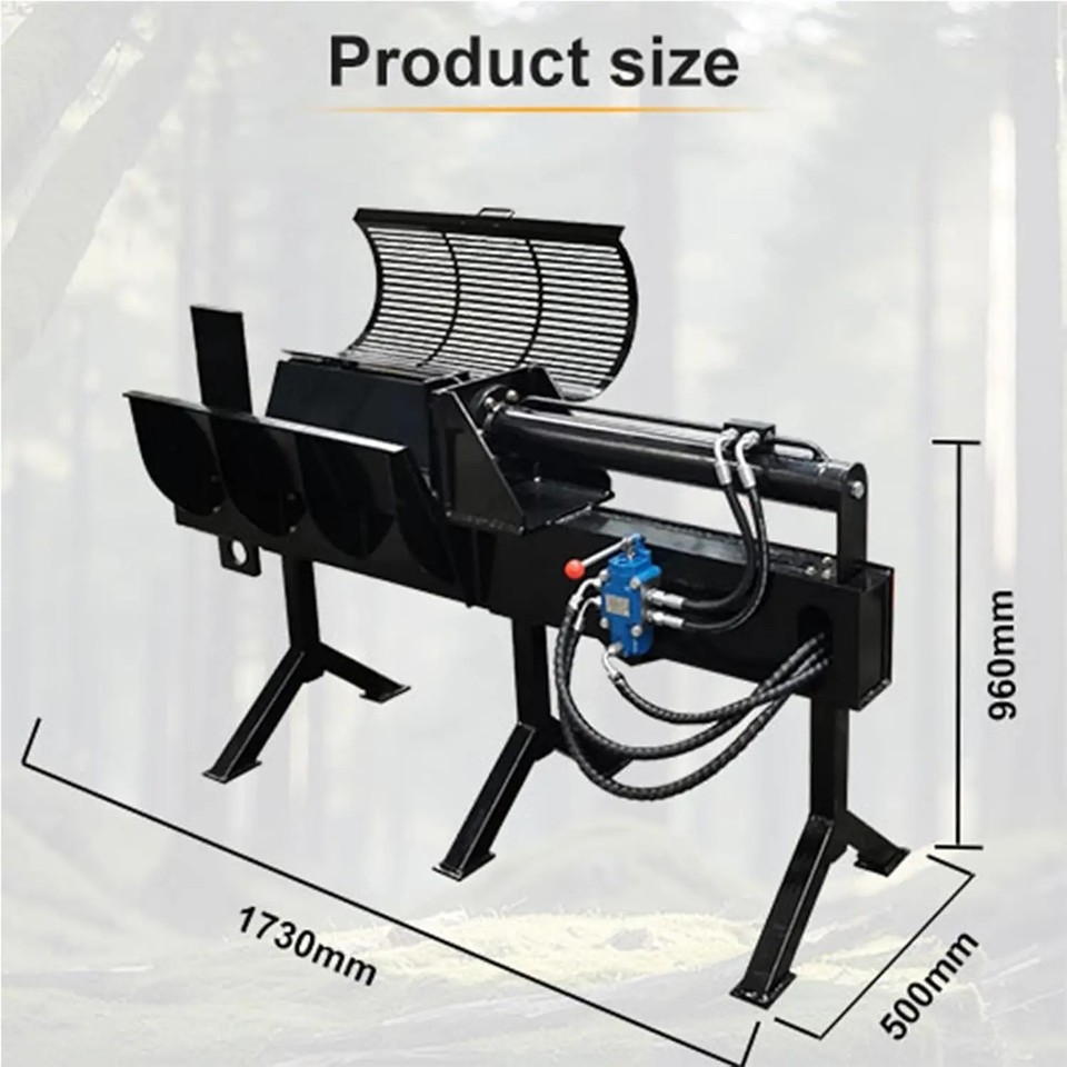 Skid Steer Automatic Log Wood Splitter Hydraulic Attachment Bobcat CASE ...