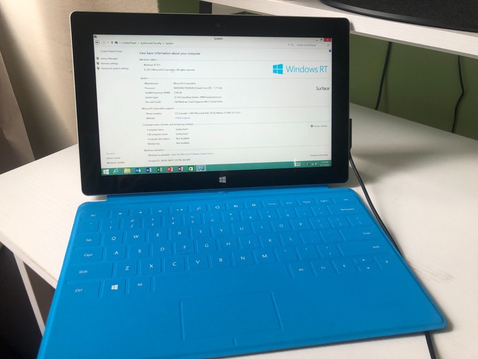 Microsoft Surface Windows RT - Model 1572 - 32GB Quad Core 1.71 GHz | eBay