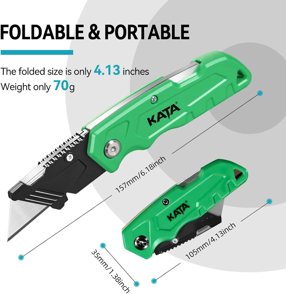 Folding Box Cutter Knives - Heavy Duty Utility Knife Box Cutters with ...