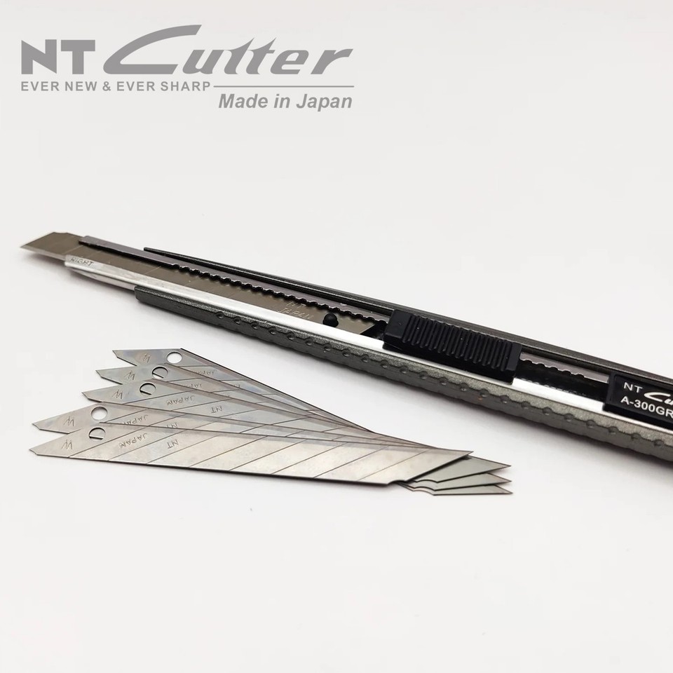 NT CUTTER Aluminum Body Classic Snap-Off Utility Knife A-300GR Made in ...