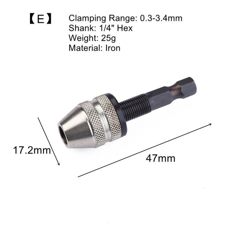 Alloy Drill Chuck Adapter Mini Drill Bits Adapter New Keyless Drill ...