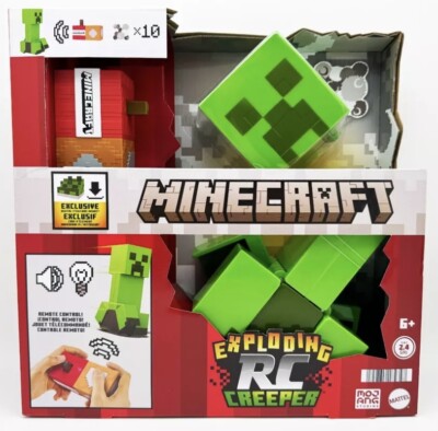 Minecraft Exploding RC Creeper Car Lights Sounds W/ DLC Code Mattel ...