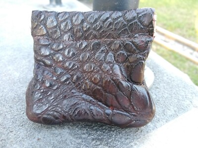 Wild Alligator Leather Coin Purse bag Squeeze gator croc hide skin MY3 ...