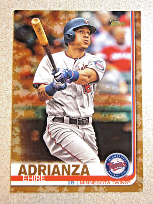 2019 TOPPS SERIES 2 #608 EHIRE ADRIANZA MEMORIAL DAY CAMO MINNESOTA ...