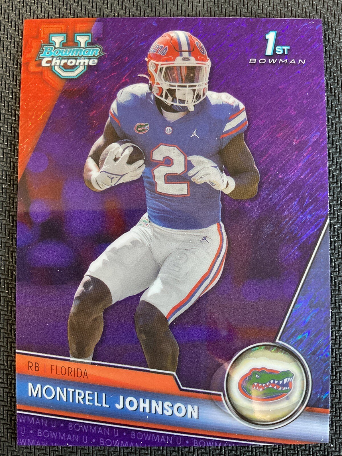 Montrell Johnson 2023 Bowman Chrome University Purple Shimmer Refractor ...