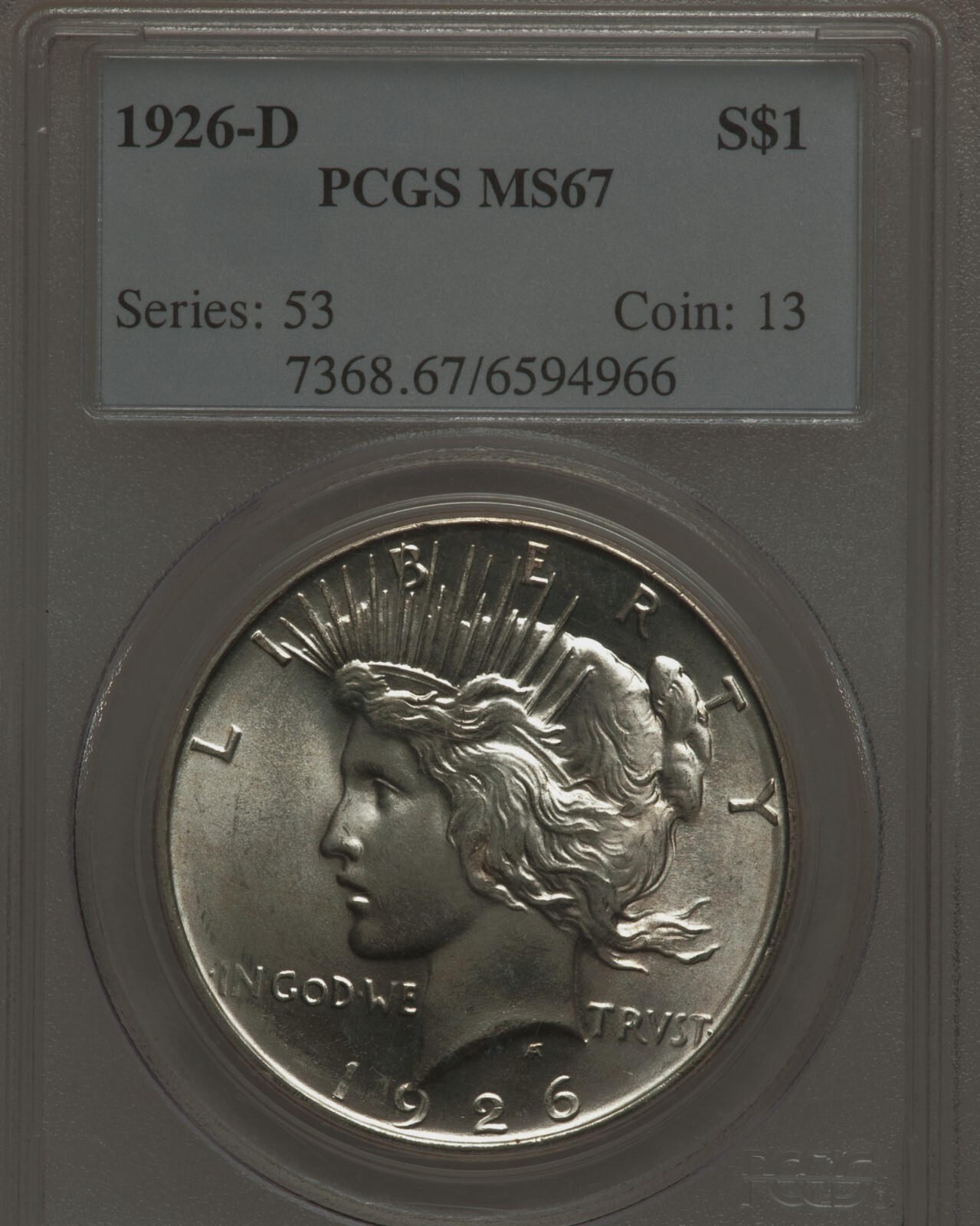 1926-D PCGS MS67 Grade Rarity! Peace Dollar Silver $1 | eBay