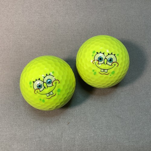 2 SpongeBob SquarePants Cartoon Logo Golf Balls WILSON Yellow | eBay