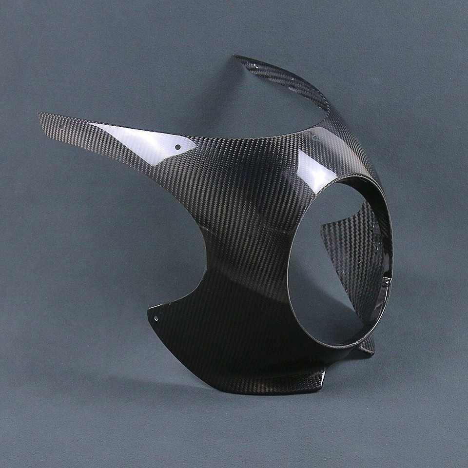 Carbon Fiber Front Headlight Windshield Semi Fairing Cowl For Kawasaki ...