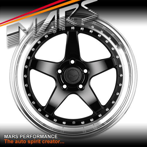 MARS MP-SP 18 Inch Concave Gloss Black Deep Dish Stag Wheels JDM Rims ...