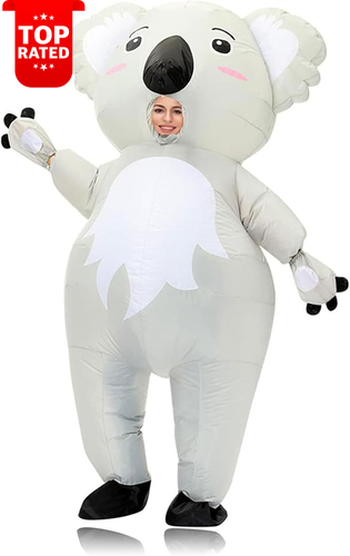 Inflatable Koala Costume for Adults and Kids Funny Blow Up Party Outfit ...