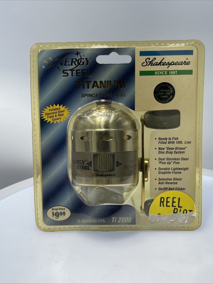 Shakespeare Synergy Steel Titanium Ti 2000 Spincast Fishing Reel NOS | eBay
