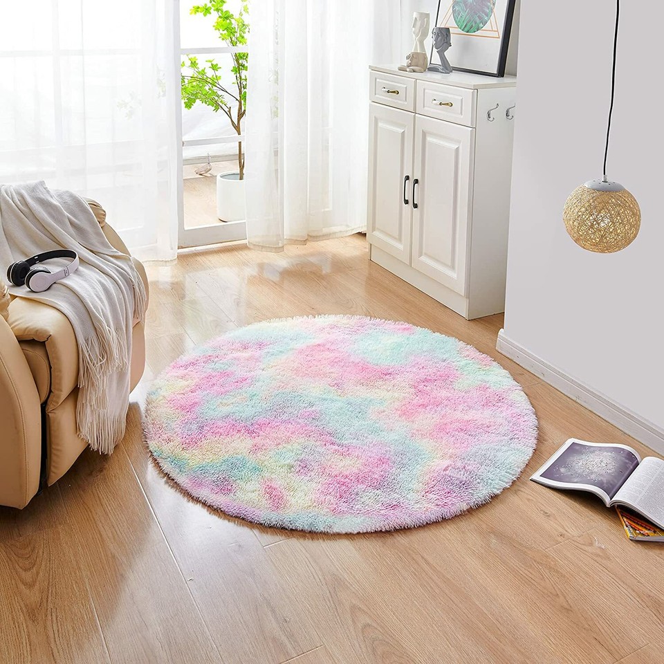 Fluffy Rugs Rug Carpet Large Shaggy Super Soft Mat Living Room Bedroom ...