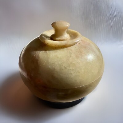 Small Carved Soapstone Ring Trinket Box with Lid | eBay