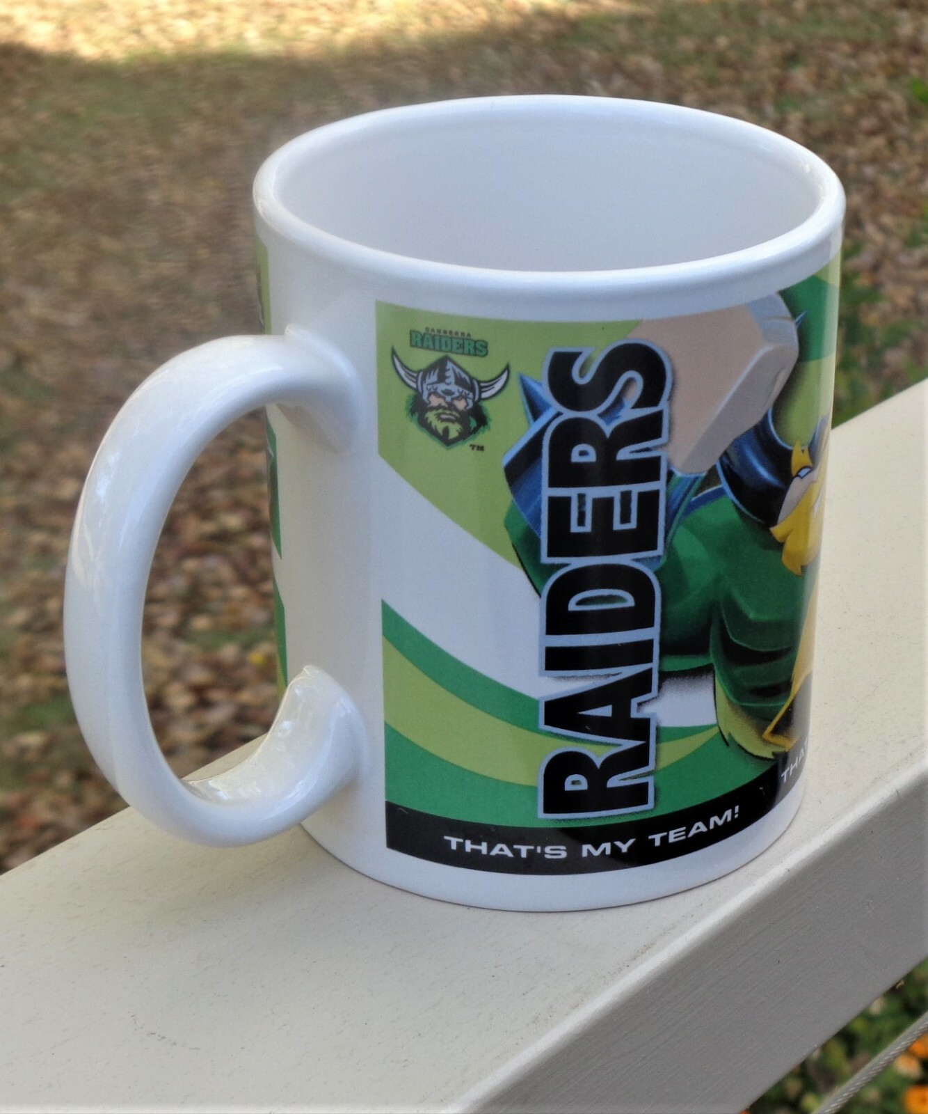 Licensed NRL Rugby League Canberra Raiders That's My Team! Logo Tea ...