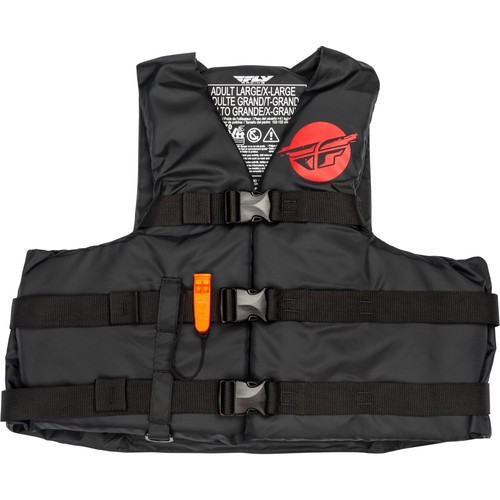 Fly Racing Nylon Flotation Life Vest - Black/Red - 3XL 221-304103X ...