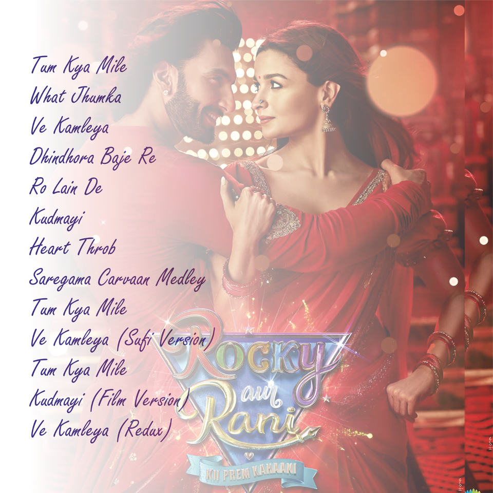 Rocky & Rani Ek Prem Kahani Audio Juke Box Hinid/ Urdu Songs | eBay