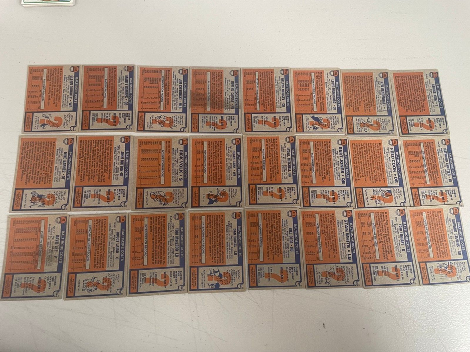 1976 Topps BALTIMORE COLTS Complete TEAM Set BERT JONES John DUTTON ...
