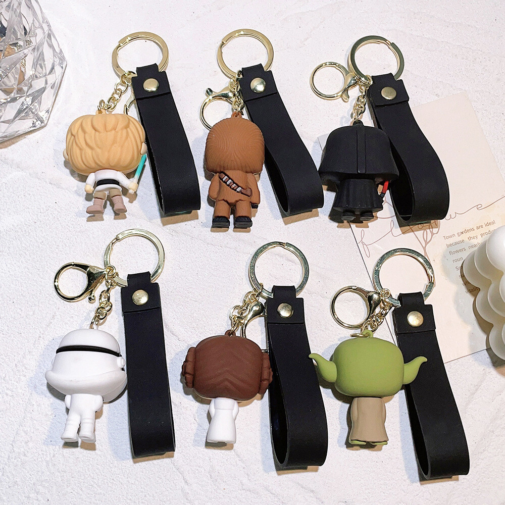 Leia Chewie Stormtrooper 3D Silicone Keychain Key Chain Ring Pendant ...