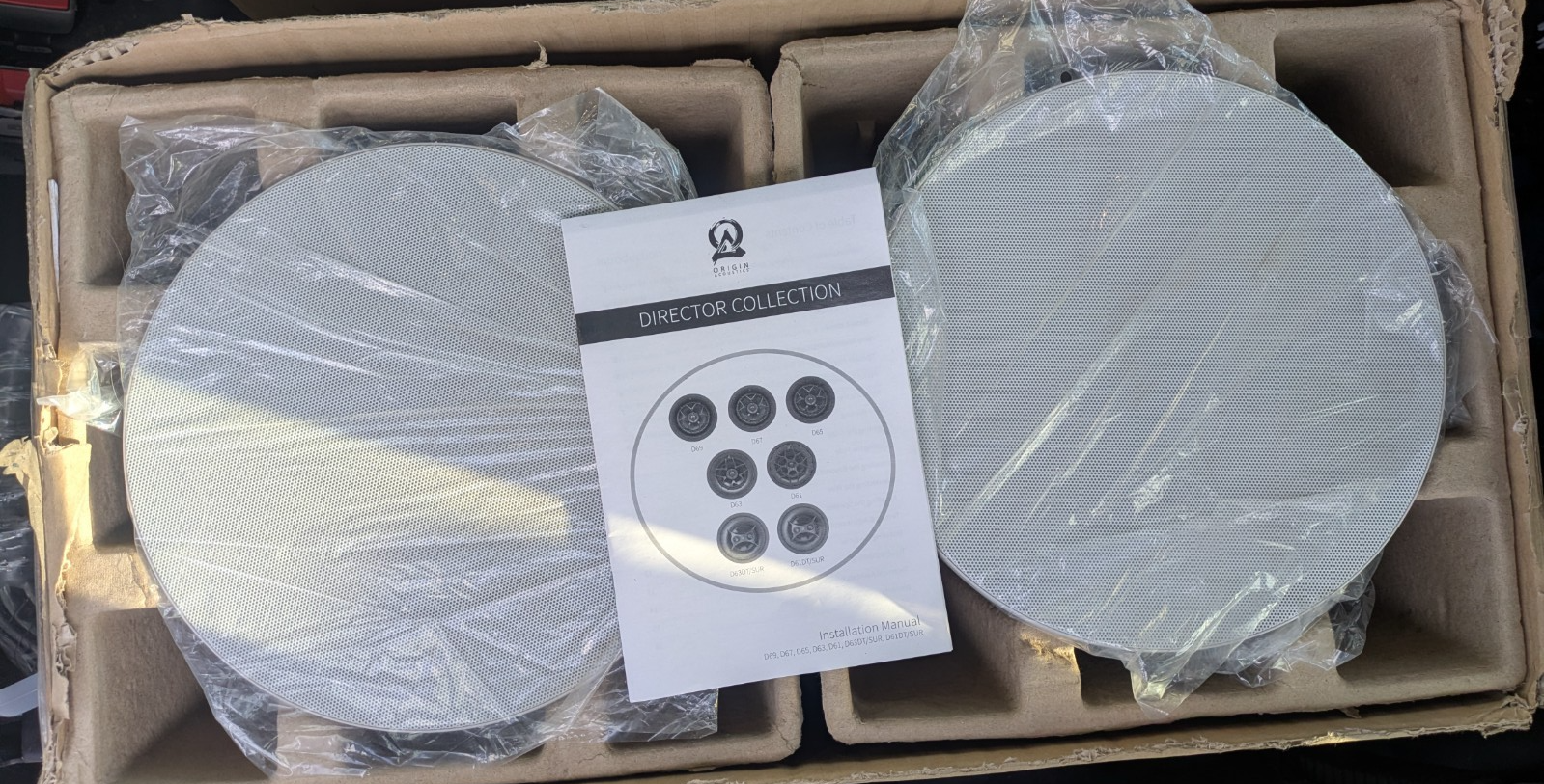 Origin Acoustics D61-6 In-Ceiling Speakers 6 Pack Two-Way 6.5 New Open ...