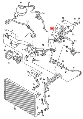 Genuine VW SKODA Polo Derby Vento-IND Coolant Hose 6R0122157M | eBay