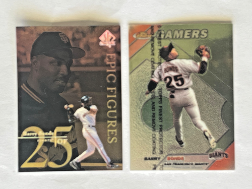 BARRY BONDS 1999 'EPIC FIGURES', TOPPS FINEST 'GAMERS', GIANTS, INSERT ...
