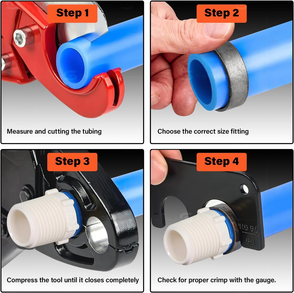 FQDS0034 3/4 Inch PEX Rings, Go Gauge, Wrot Copper with a Black Oxide ...