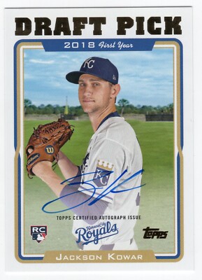 Jackson Kowar 2022 Topps Archives Rookie On Card Auto Draft Pick RC ...