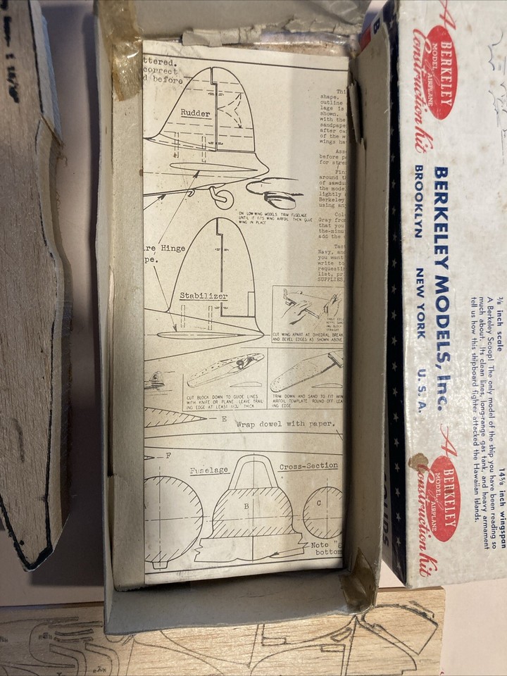 Berkeley Tactical Demonstration Solids Jap Zero Fighter Balsa Model ...