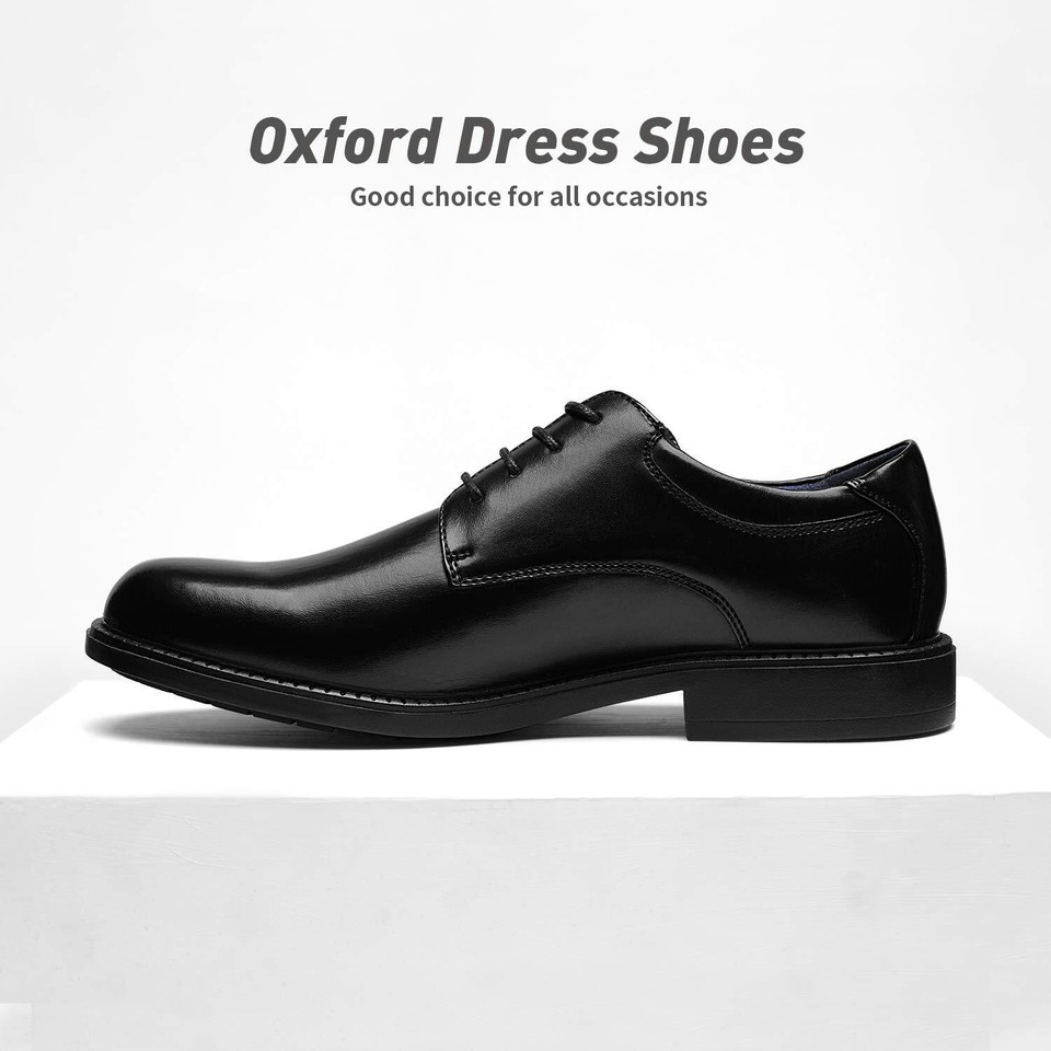 Men's Dress Oxford Derby Shoes Premium Leather Formal Business Shoes ...