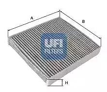 54.105.00 UFI Active Carbon Filter Interior Cabin filter Replace ...