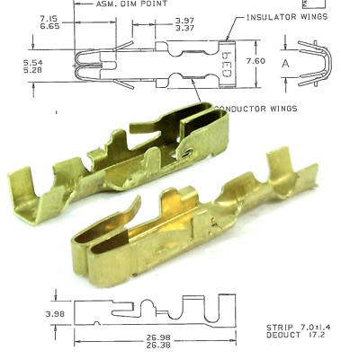 10x GM Pack-Con III Series Terminals 16-14 Gauge Female by DELPHI ...