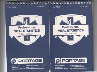 Portage Professional Vital Statistics Notebook, 70 Sheets, Set of 2 ...
