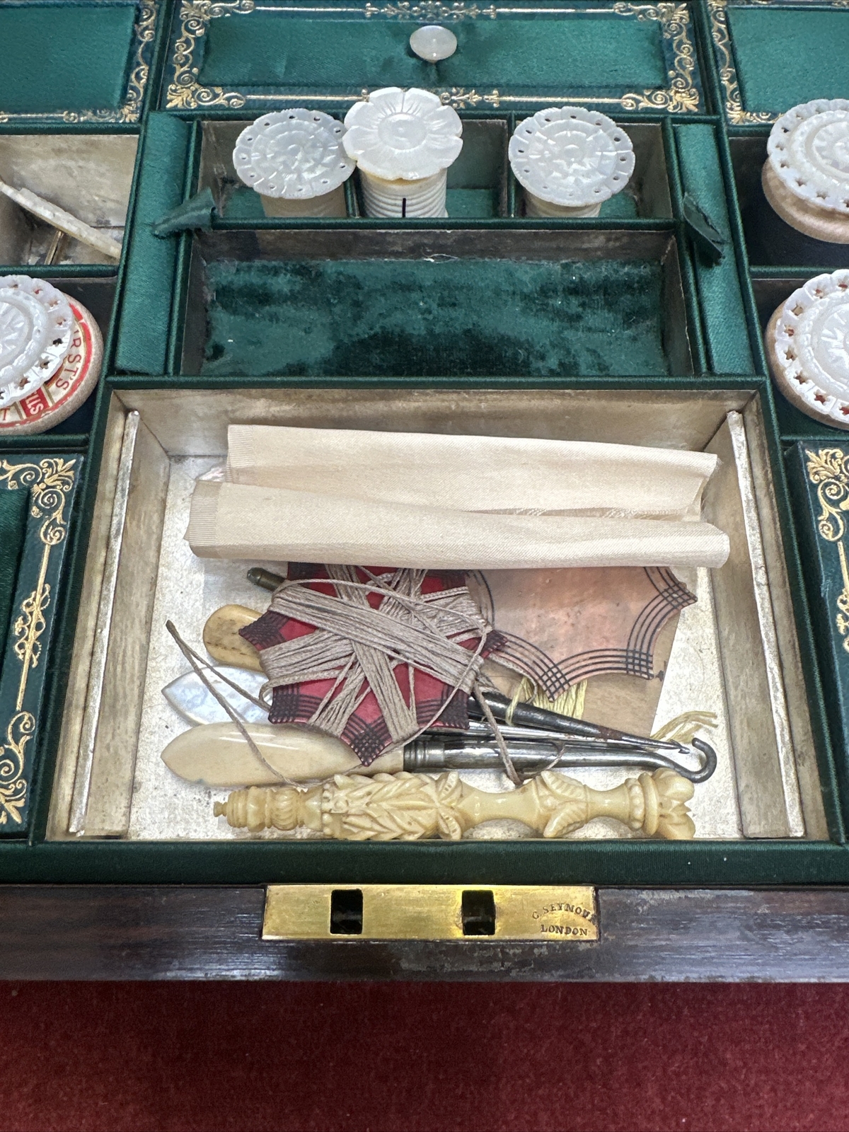 Antique Victorian Coromandel Sewing Box | eBay