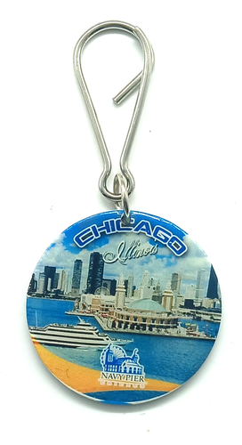 Vintage Chicago Illinois Navy Pier "Chi Twn" Keyring Keychain | eBay