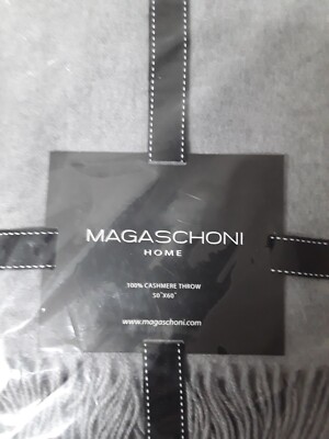 NEW Magaschoni 100% Cashmere Heathered Flannel Throw $300 | eBay