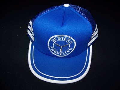 Western Propeller vintage Snapback 80s cap 1980s Fishing hat blue ...