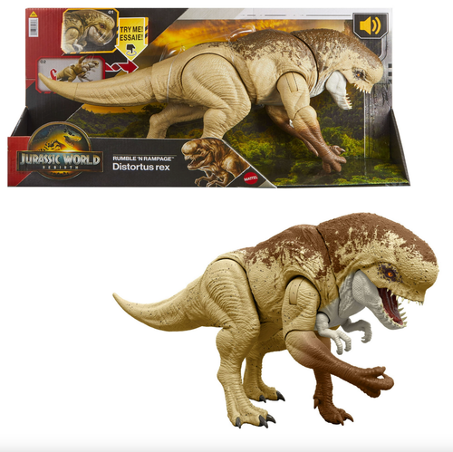 Jurassic World Rebirth Distortus Rex Rumble n Rampage 22” | eBay