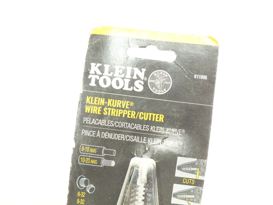 NEW KLEIN KURVE TOOLS WIRE CUTTER STRIPPER PLIERS - K11095 - MADE IN ...