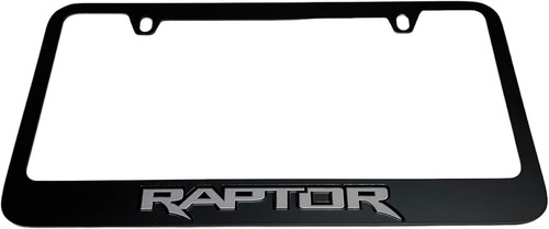 Ford Raptor 3D Matte Black Carbon Steel License Plate Frame Official ...