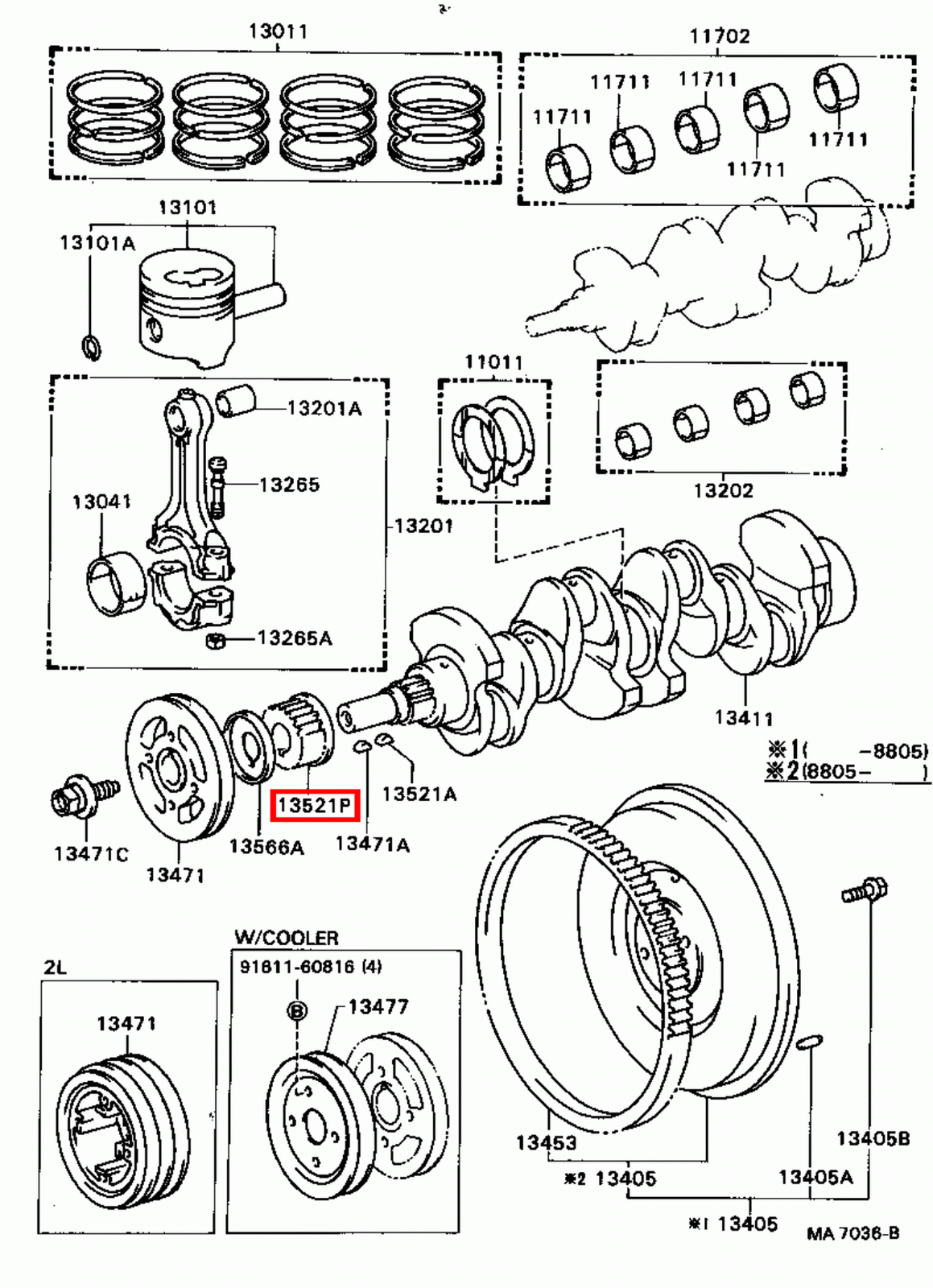 Genuine Dyna LY220 LY212 LY211 3L 5L Crankshaft Timing Gear Sprocket ...