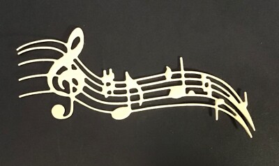 Musical notes die cut embellishments 6 pcs 4” x 1-1/2” choose color | eBay